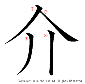 介:書き順(教科書体) | 書き順画像のKKJN